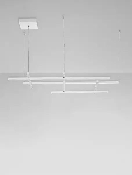 LED stmívatelný bílý designový lustr Pace