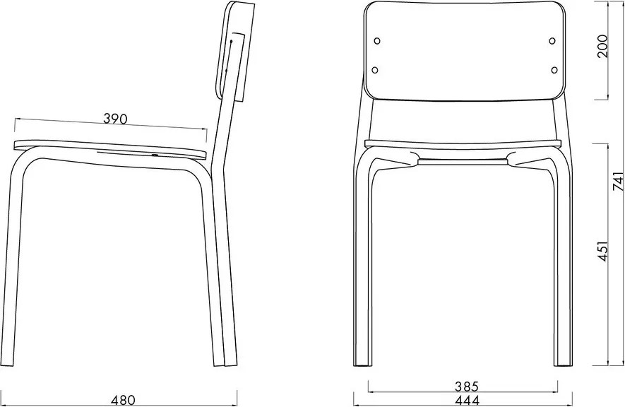 Zelená stohovatelná jídelní židle Kei – noo.ma