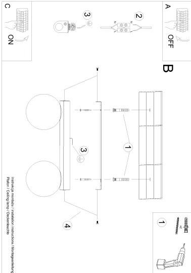 Sollux SL.1152 - Stropní svítidlo YOLI 2xG9/12W/230V černá