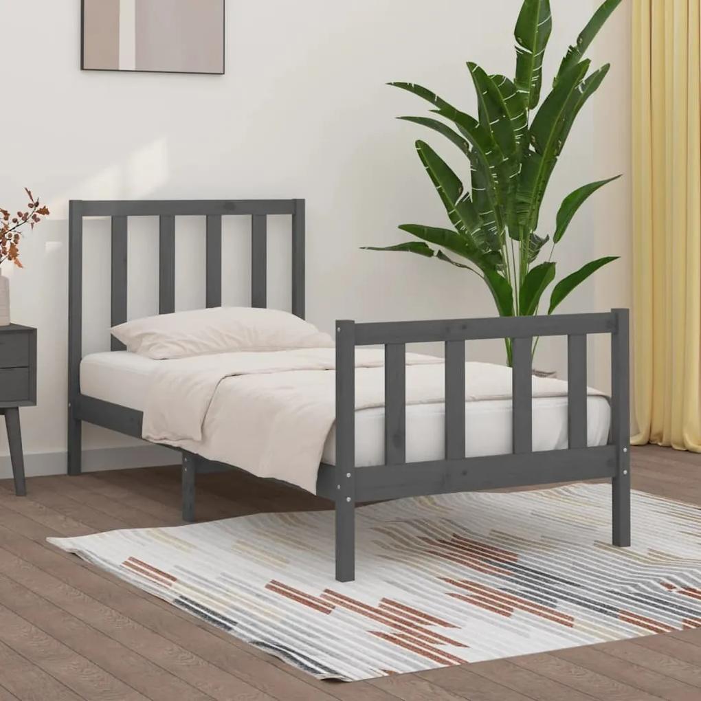 vidaXL Rám postele masivní dřevo 75 x 190 cm malé jednolůžko [3105185] Barva: Bílá