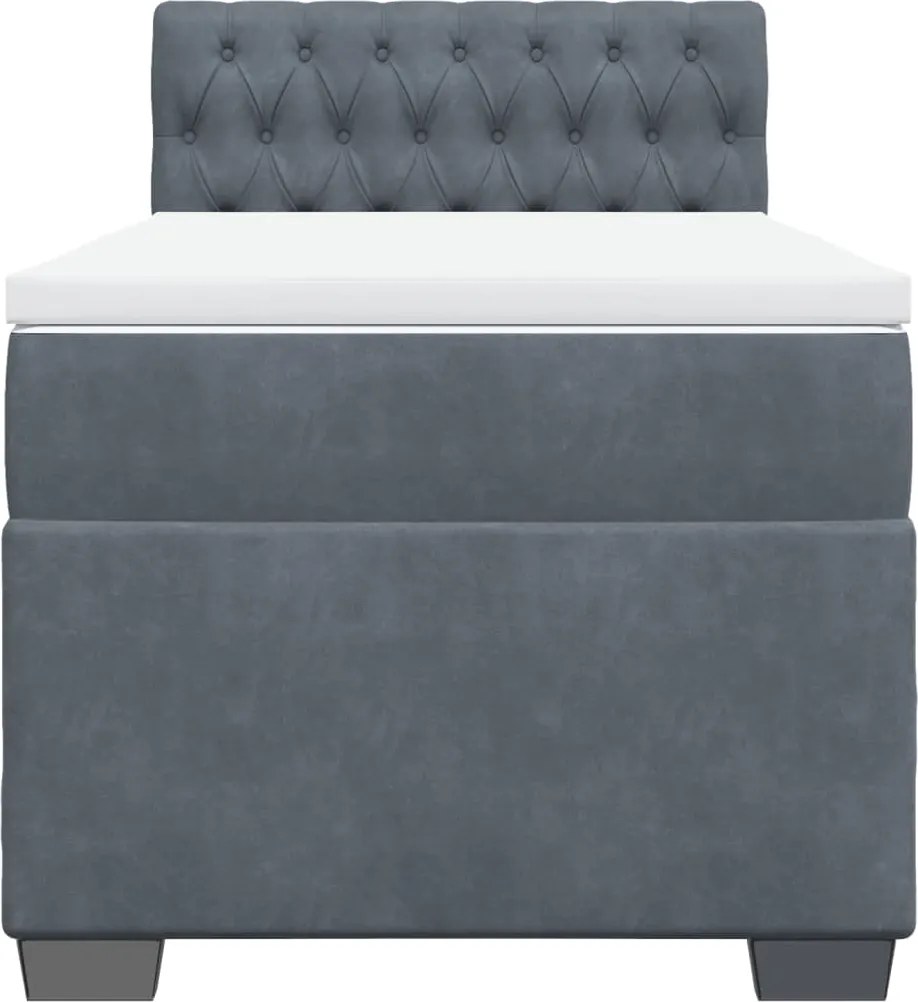 Box spring postel s matrací tmavě šedá Single samet 3288772
