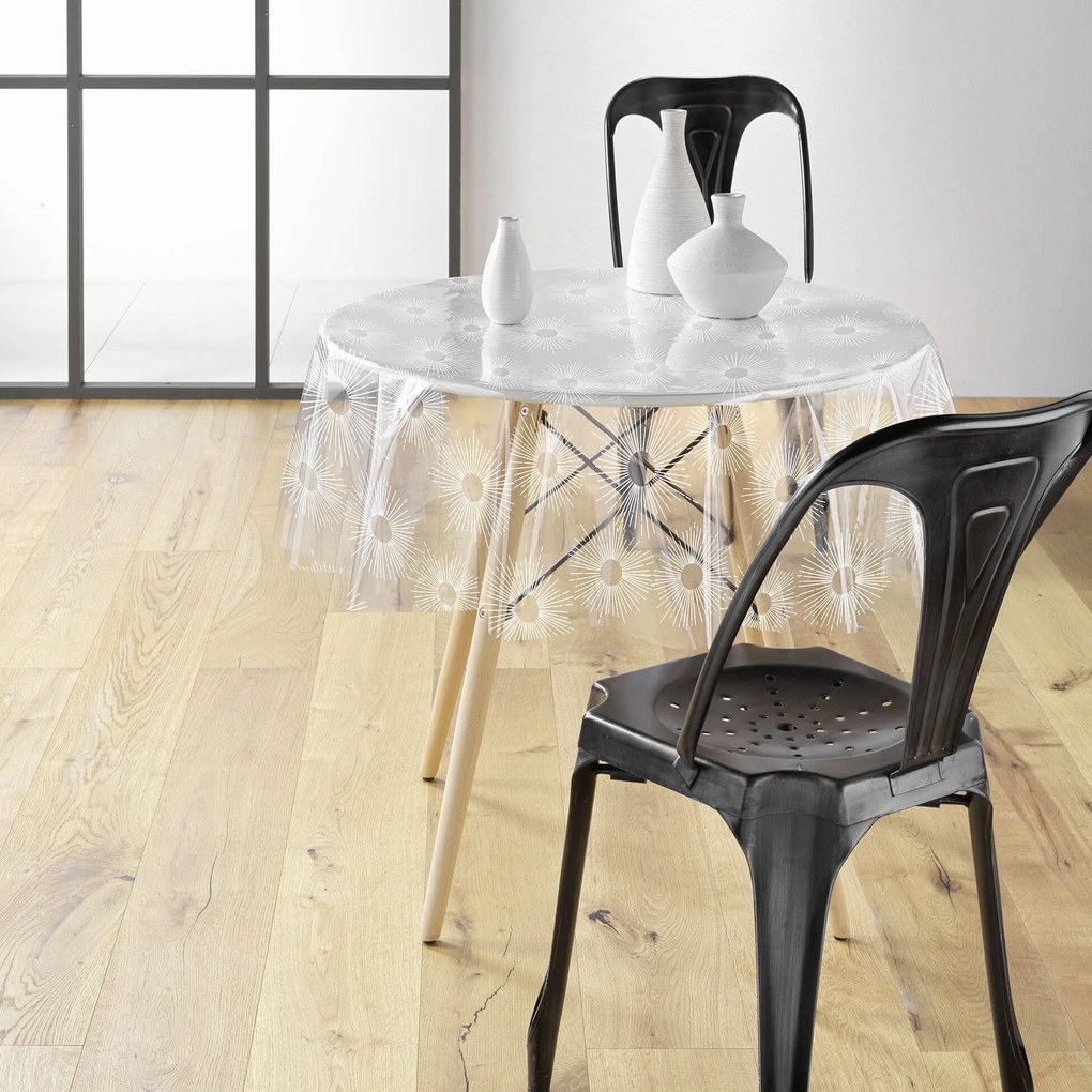 Transparentní ubrus PVC SOLEIL, Ø 140 cm, plast