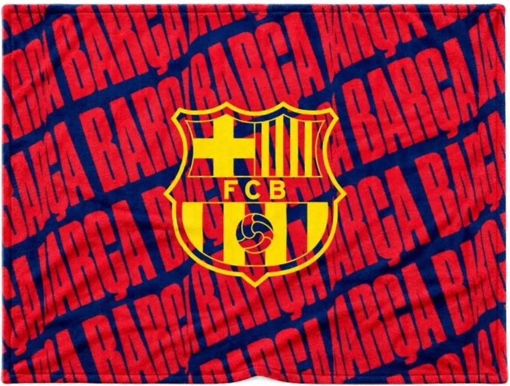 Velká coral fleece deka FC Barcelona - 150 x 200 cm