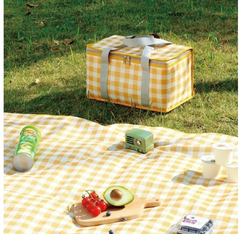 Camerazar Termoobal na potraviny LUNCH BOX kostkovaný velký