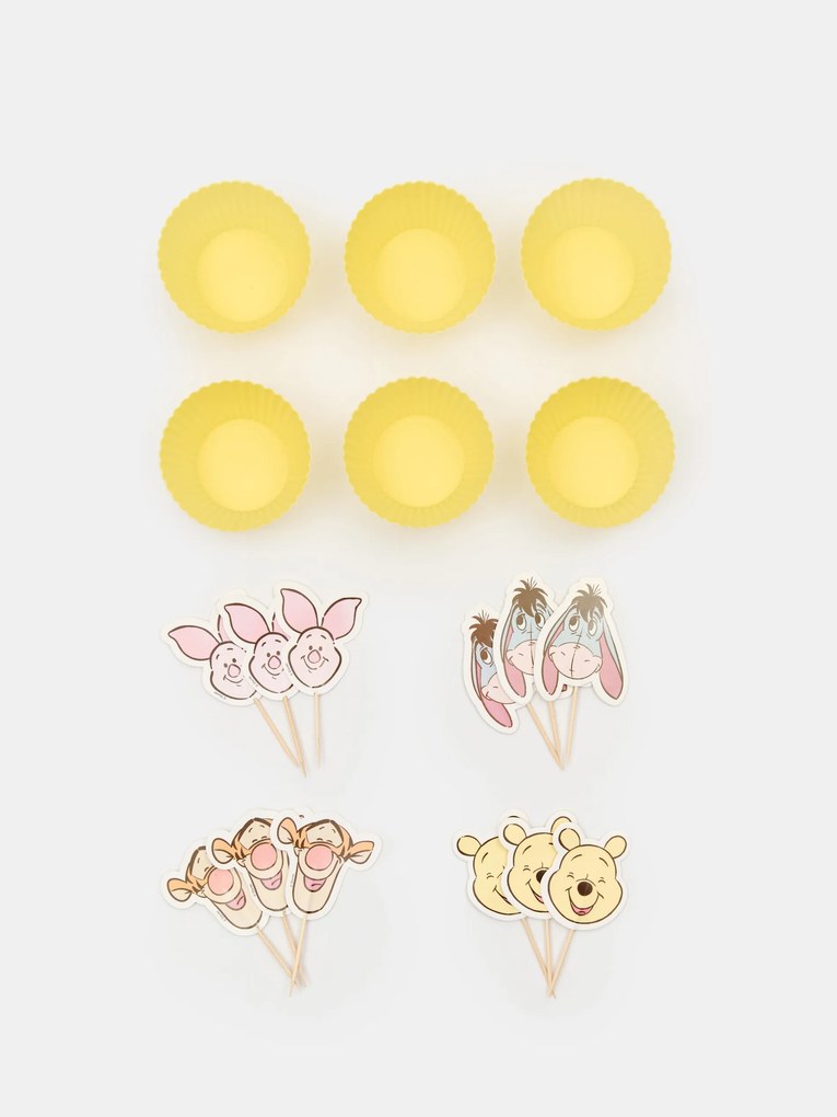 Sinsay - Sada košíčků a topperů na muffiny Winnie the Pooh 18 pack - vícebarevná