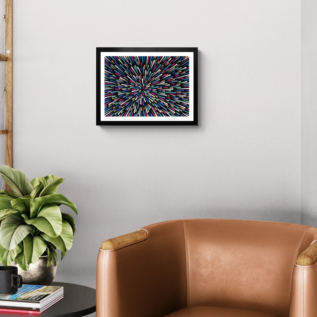 Jan Lamr | Exploze Rám: Černý, Velikost: 30 x 40 cm