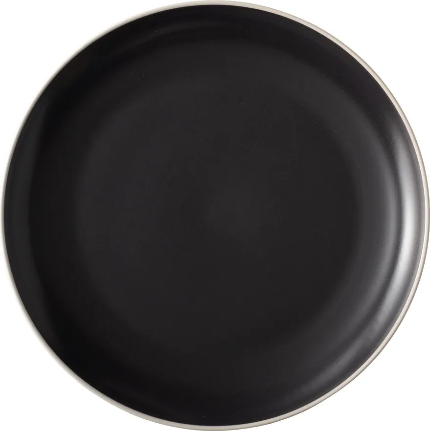Sada talířů 18 ks — Elements Yin & Yang black - W0224