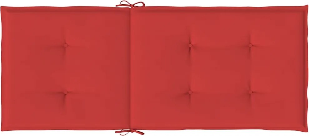 Podušky na židli vysoké opěradlo 6 ks červené 120x50x3cm textil 314110
