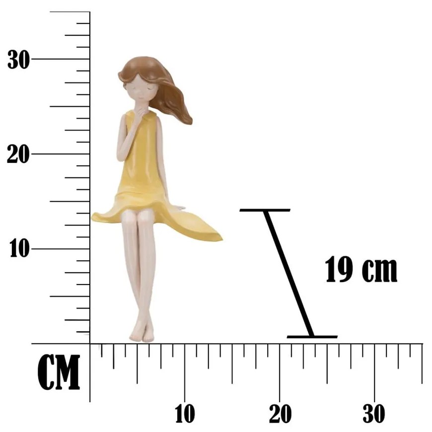 Dekorativní soška ve tvaru panenky Mauro Ferretti Dolly, výška 30 cm