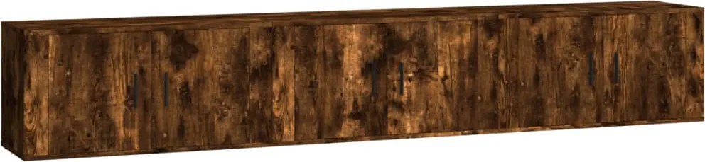 Nástěnné TV skříňky 3 ks kouřový dub 80 x 34,5 x 40 cm 3188363