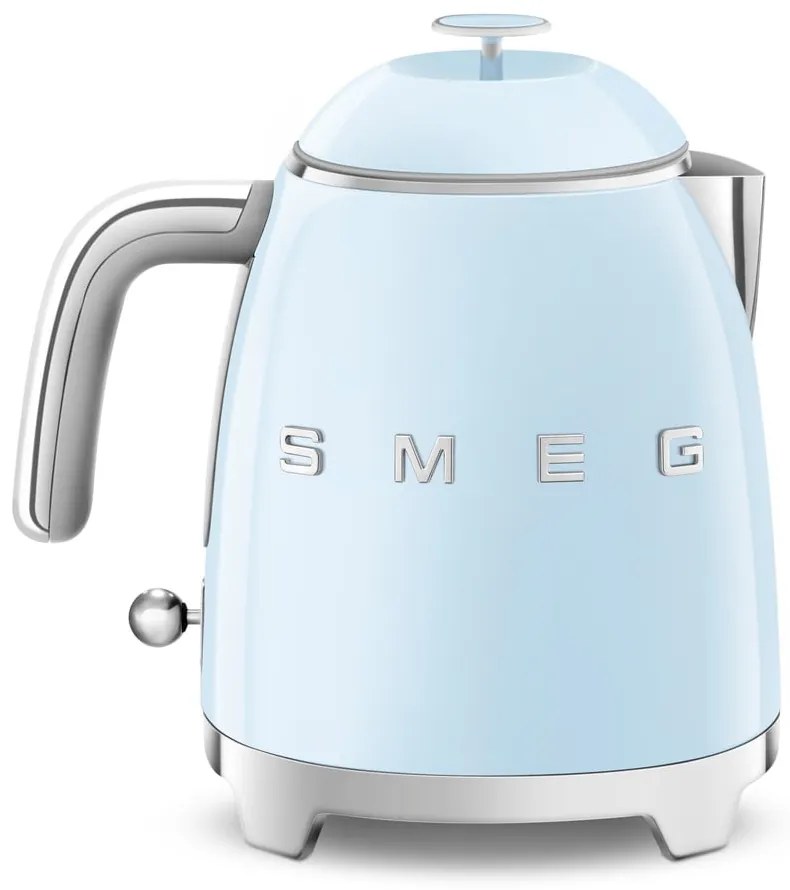 Světle modrá rychlovarná konvice z nerezové oceli 800 ml Retro Style – SMEG