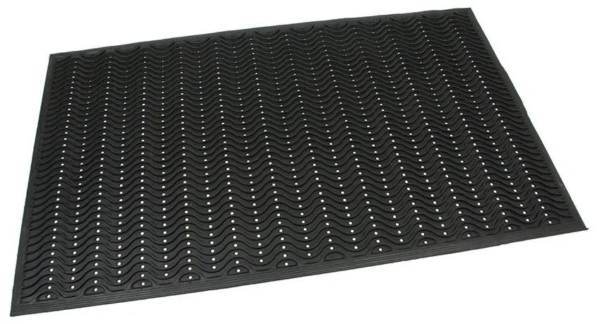 Gumová čistící vstupní rohož FLOMA Waves - 90 x 150 x 1,2 cm