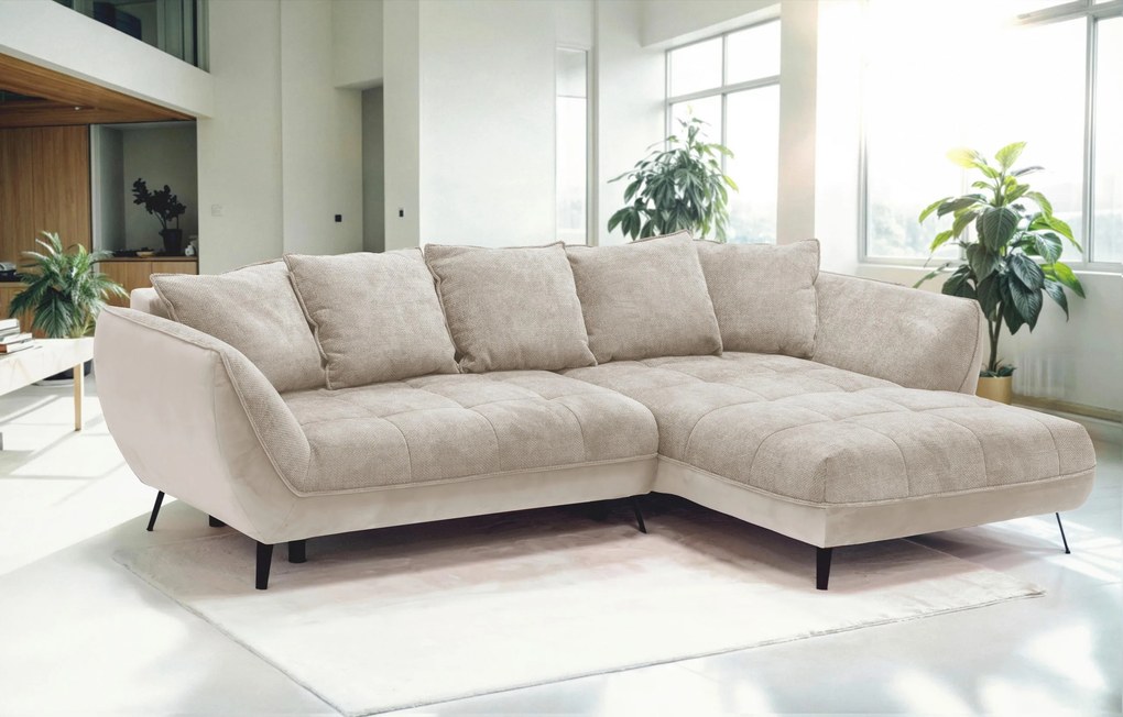 XXXLutz ROHOVÁ SEDAČKA, textil, pískové barvy, béžová MID.YOU - Sedací soupravy - 000694008404