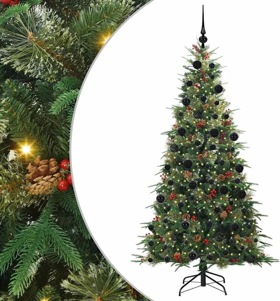 Umělý Skládací Vánoční Strom s stojanem Zelená 210 cm PE a PVC 3397433
