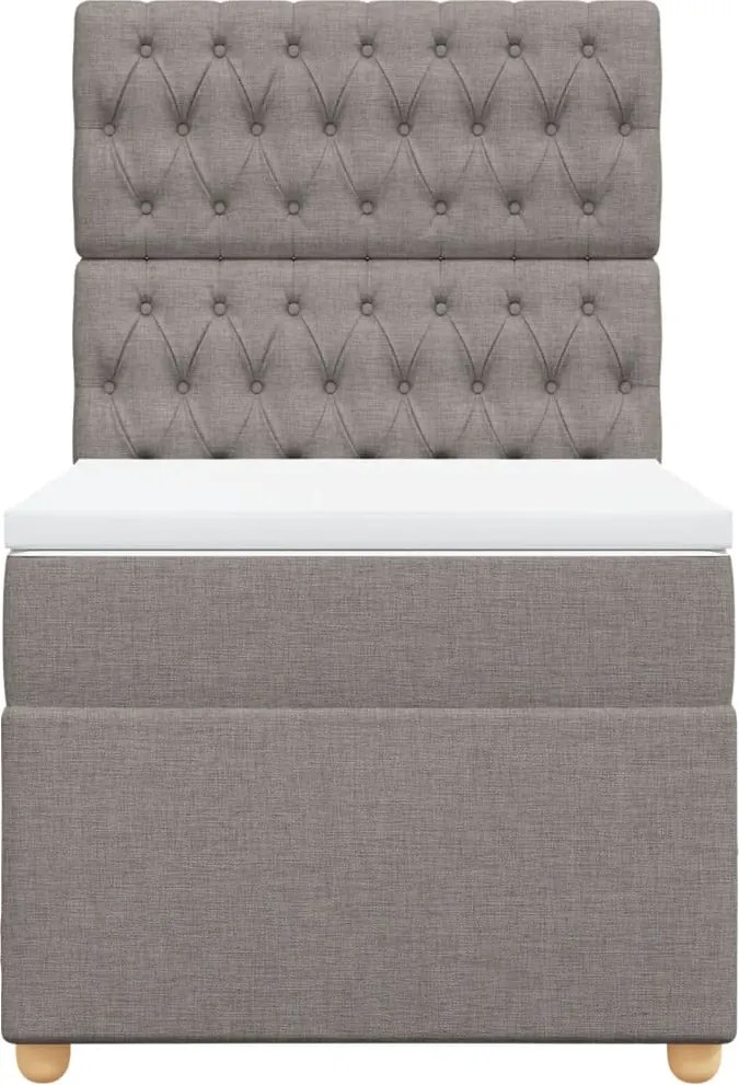 Box spring postel s matrací taupe 80x200 cm textil 3291118