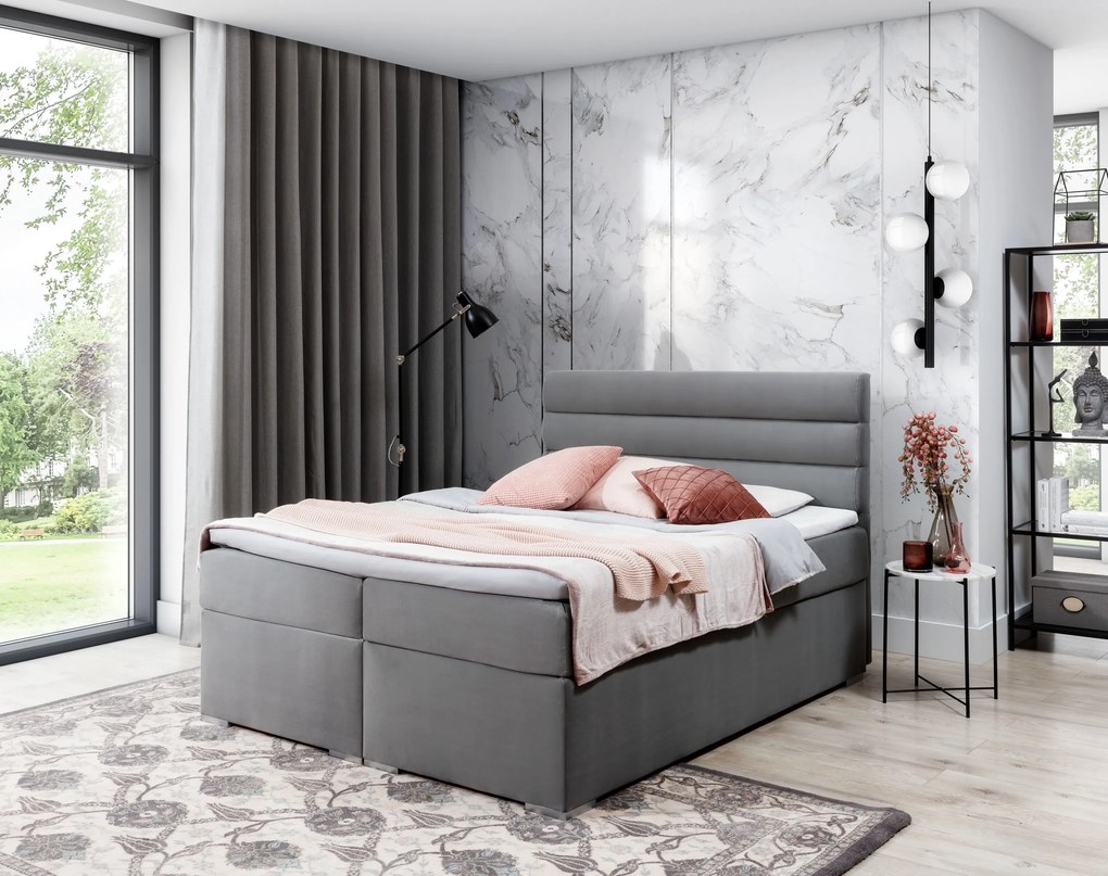 Softy boxspring postel 140X200 Materiál / Dekor: Monolith 77