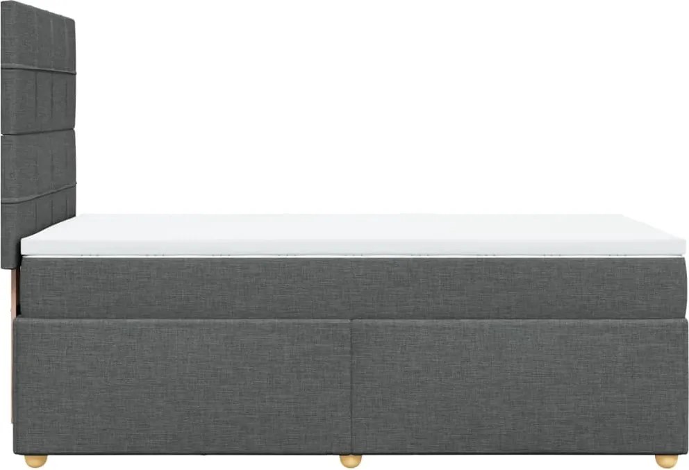 Box spring postel s matrací tmavě šedá 80 x 200 cm textil 3293408