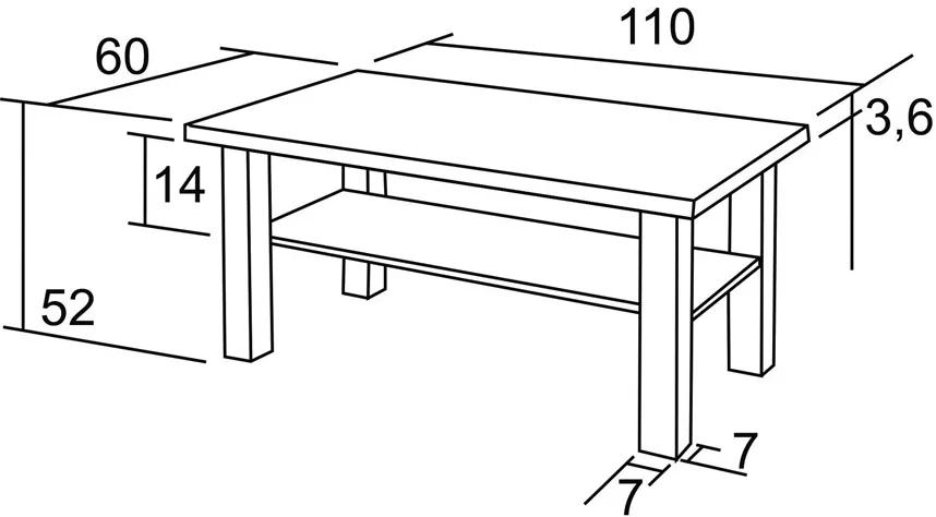 Konferenční stůl Tomáš 60×110 olše