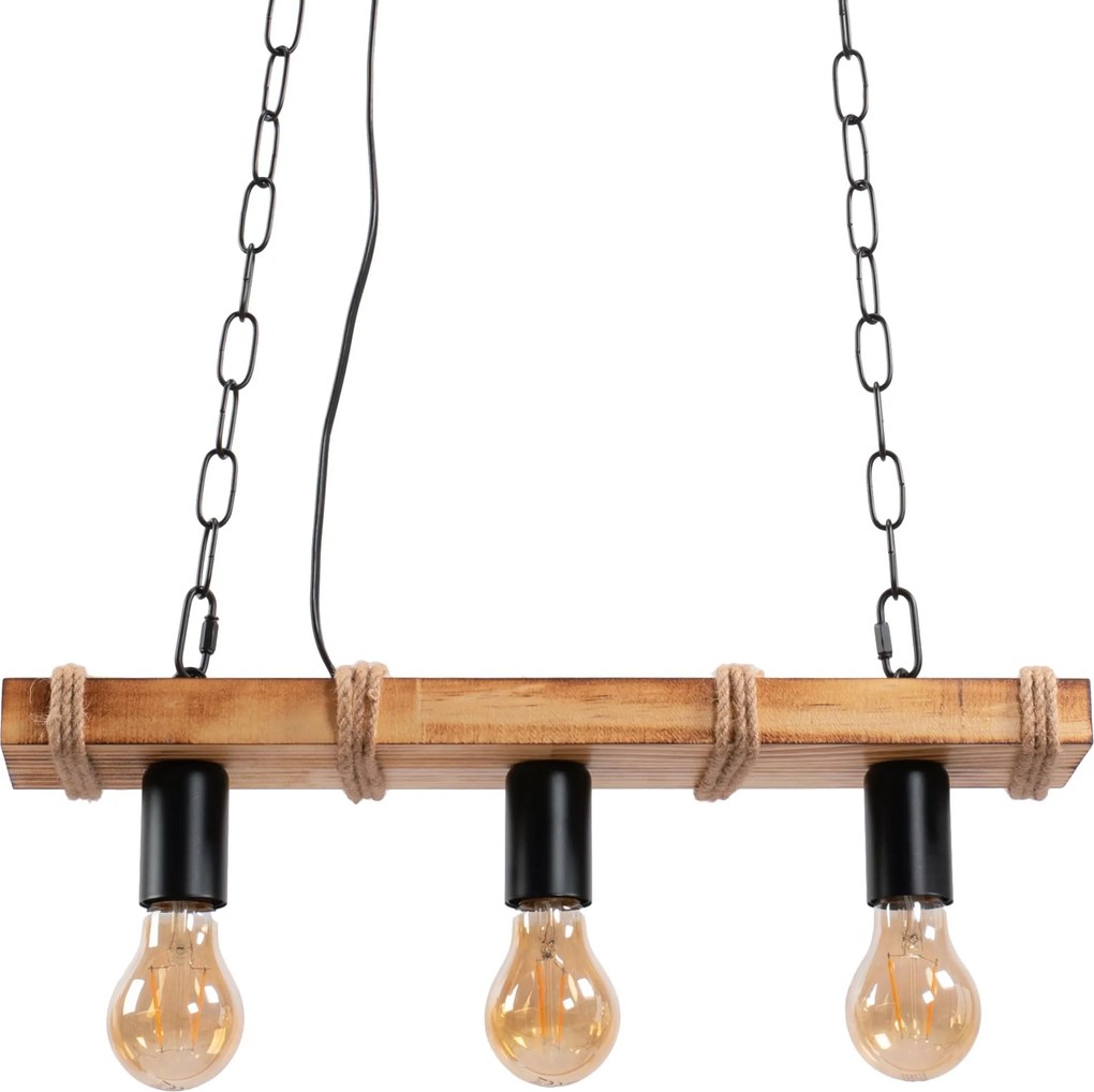 Toolight BOHO LINE, 3-bodové závěsné svítidlo 3xE27 APP1319-3CP, hnědá-černá, OSW-02461