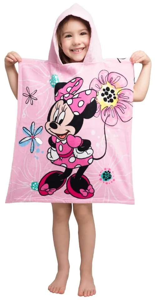 Růžový froté dětský župan Minnie – Jerry Fabrics
