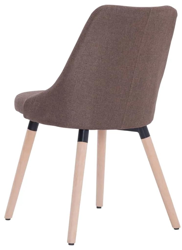 vidaXL 283628 Marketos Dining Chairs 2 pcs Brown Fabric