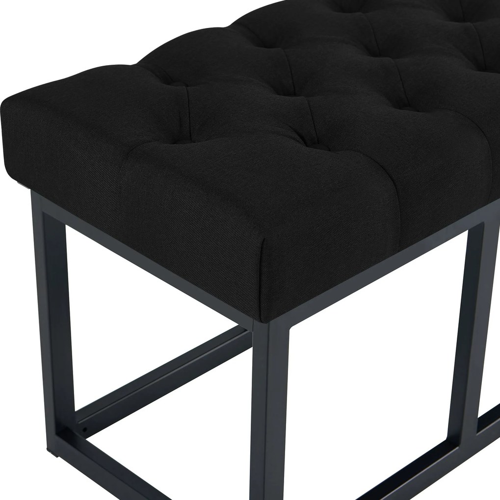 Lavice Amun látka černá konstrukce 100 cm