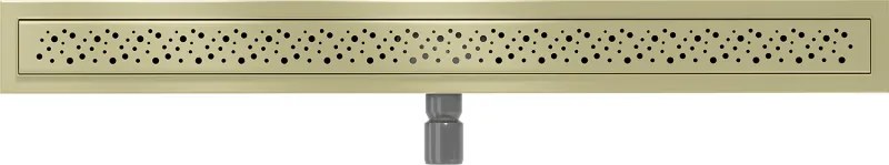 Mexen Flat, lineární podlahový žlab 90 cm, M12, zlatá matná, 1A21090-15