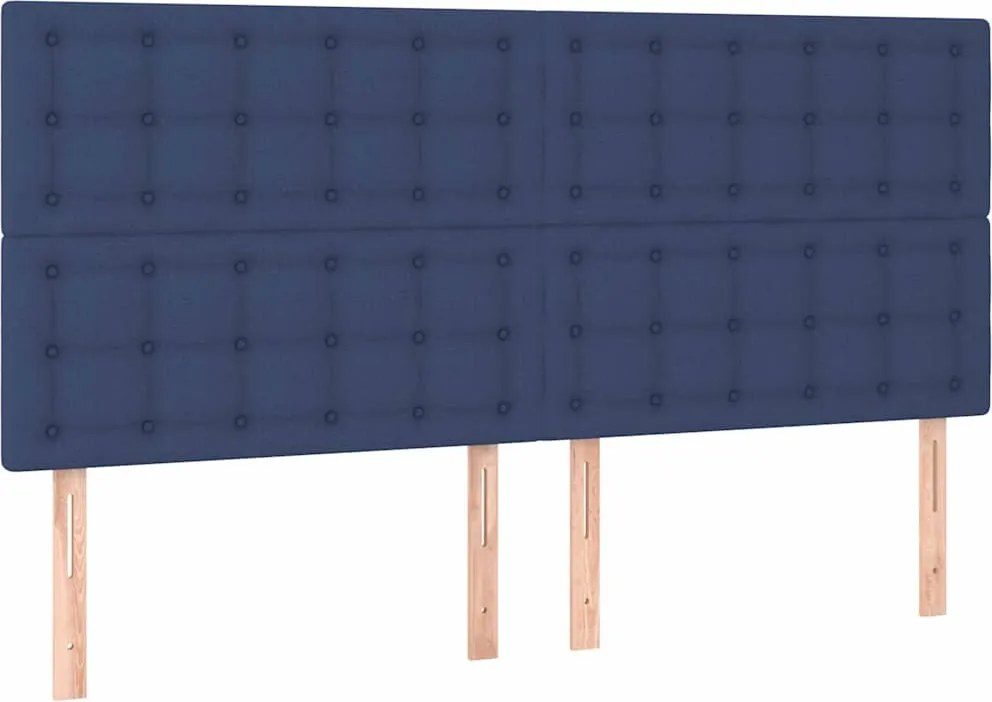 Box spring postel s matrací modrá 160x200 cm textil 3128859
