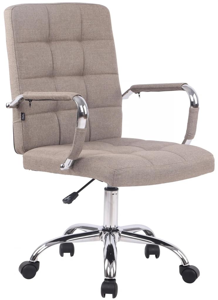 Kancelářská židle D-Pro látka - Šedo-hnědá (Taupe)