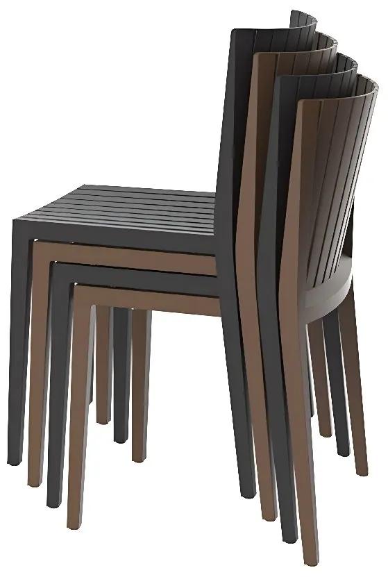 VONDOM Černá plastová zahradní židle SPRITZ