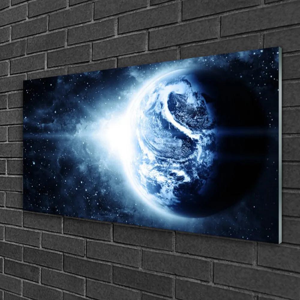 Obraz na skle Země Vesmír Planeta 100x50 cm