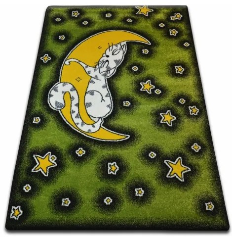 Makro Abra  Dětský kusový koberec KIDS C414 Kočka zelený 240 x 330