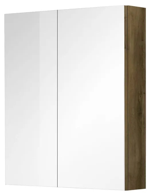 Mereo Mereo, Aira, koupelnová galerka 60 cm nebo 80 cm, zrcadlová skříňka, 2x dveře, dub Kronberg, CN716GH