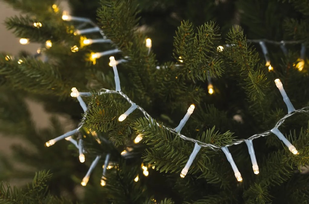 Bestent Světelný vánoční řetěz - bílý 12,5m 500LED Teplý bílý