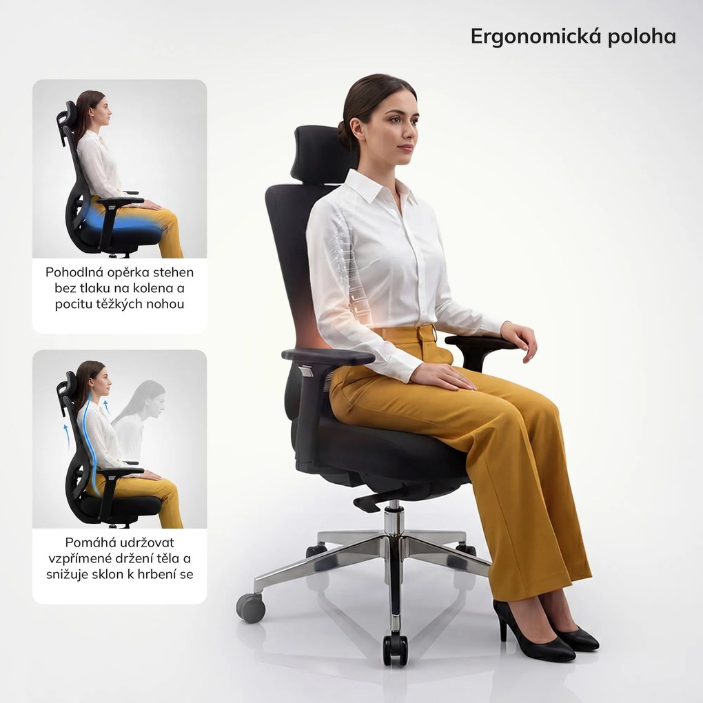Ergonomická kancelářská židle černá AXIS