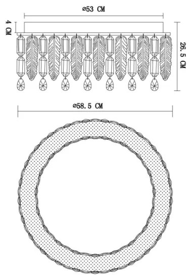 Globo 67176-58D - LED Stropní svítidlo KLUNKA 58W/230V 2700-6000K pr. 58,5 cm+DO