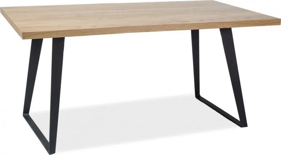 Casarredo - Komfort nábytek Jídelní stůl FALCON 150, dub masiv/černý kov