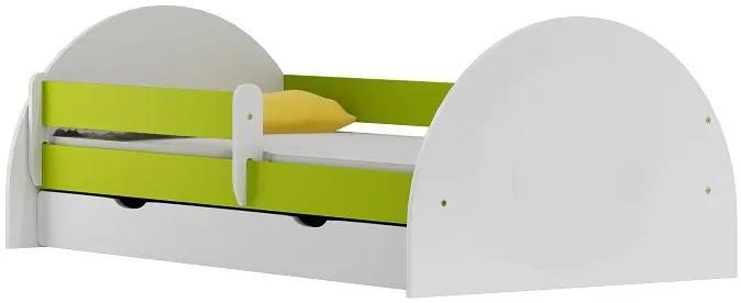 Dětská postel se zábranou GOOL 2  + matrace a zásuvka v ceně Barevné provedení: červená / bílá, Rozměry pro matraci: 70 x 140 cm