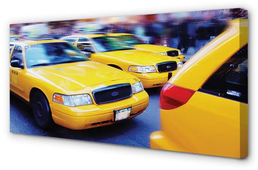 Obrazy na plátně Žlutá taxi City 120x60 cm