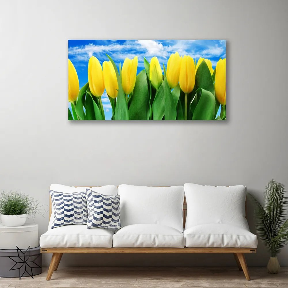 Obraz na plátně Tulipány Květiny 100x50 cm