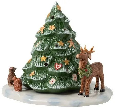 Villeroy & Boch Christmas Toys dekorace / svícen, vánoční stromek se zvířátky, 17 cm 14-8327-6648