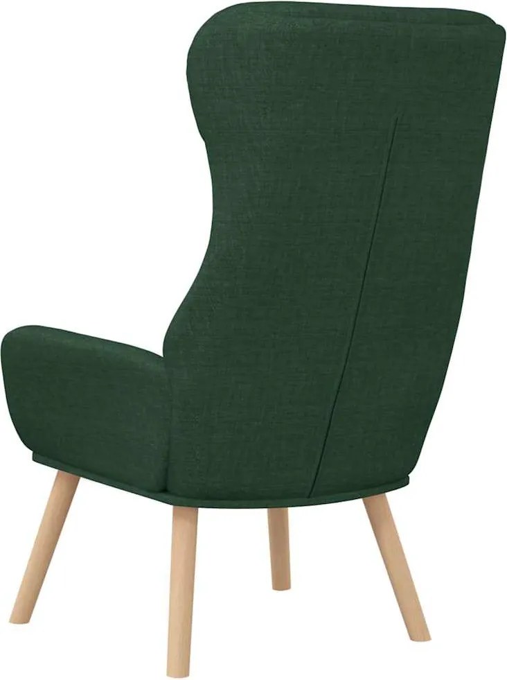 Relaxační křeslo tmavě zelené textil 341295