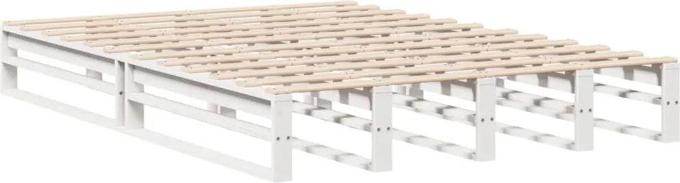 Postel bez matrace bílá 135 x 190 cm masivní borovice 3302313