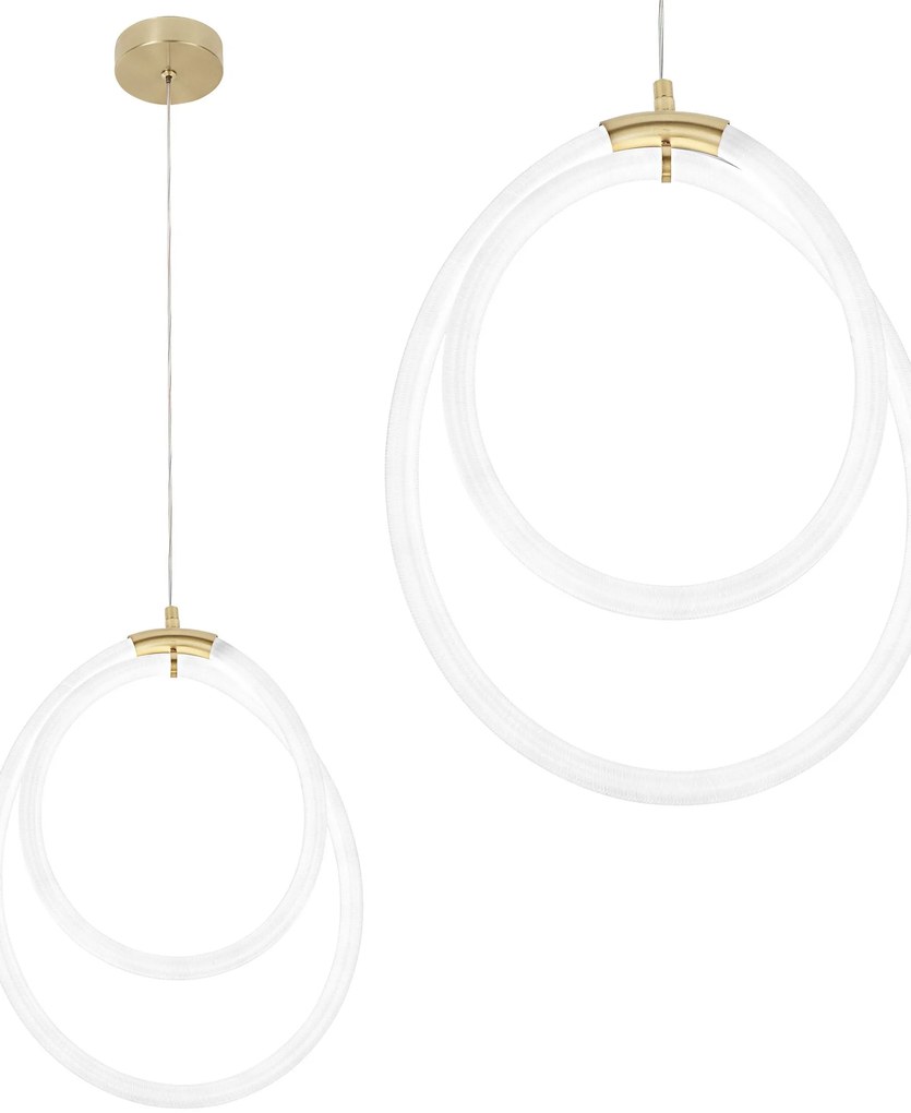 Toolight Designové LED osvětlení Circle-4 Double G021-CP zlaté