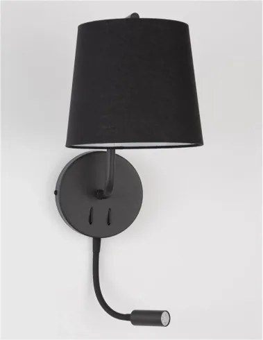 Nástěnné svítidlo NOVA LUCE SAGE E27 + LED na čtení 3000K 9129330 bez žárovky