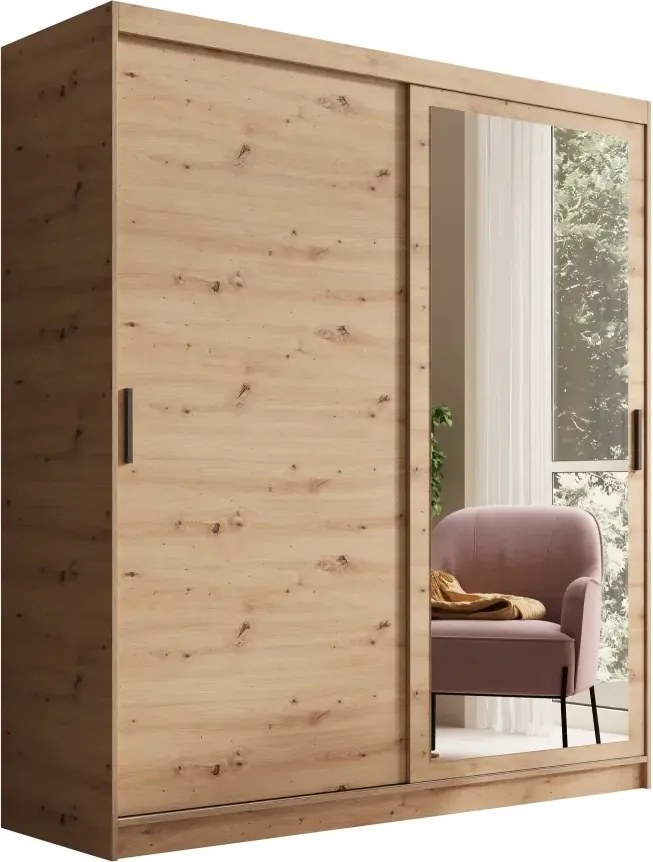 Šatní skříň s zrcadlem Hailey 180