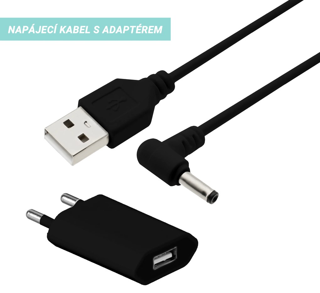 Digitální budík do sítě JVD SB3212.1 s teploměrem, USB nabíjením a světelným senzorem