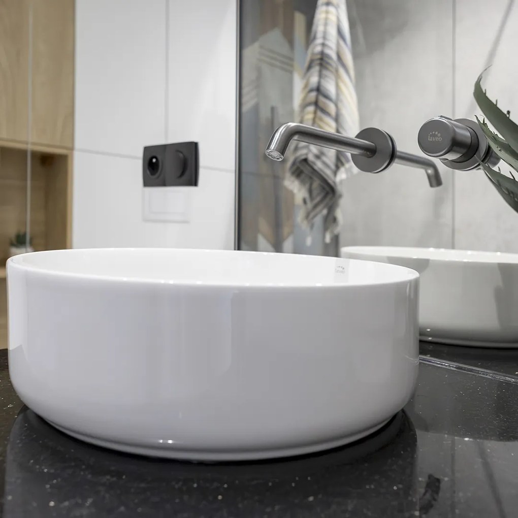Laveo Desna, keramické umyvadlo na desku 360x360x120 mm, bílá, LAV-VUD_6236