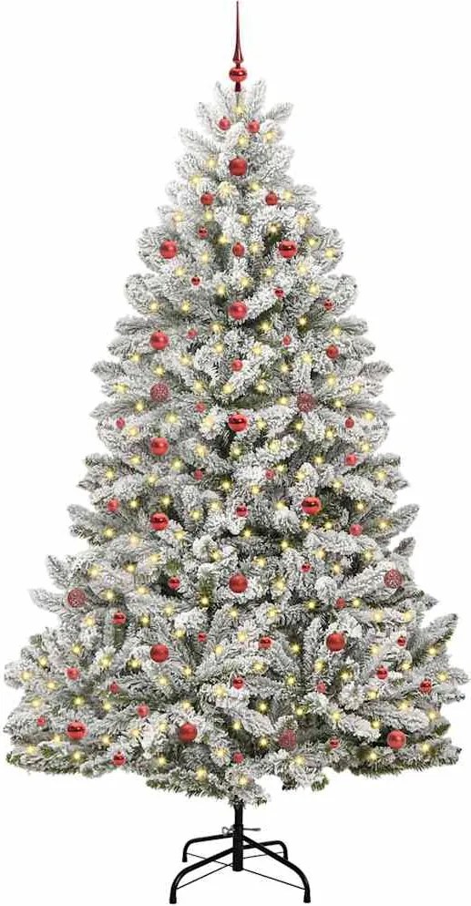 Umělý vánoční stromeček 240 cm 300 LED Teplá bílá PVC a ocel 3395766
