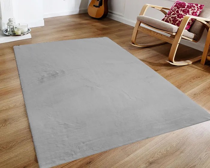 BE Koberec Cozy 1453 GREY - šedý obdélníkový Rozměr: 40x60 cm